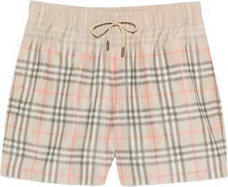 Burberry Faded Checked Swim Shorts