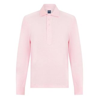 Fedeli Homme, Tops, Rose, Taille: L Polo rose clair &agrave; manches longues