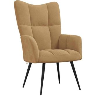 vidaXL Relaxsessel Braun Samt - Vidaxl