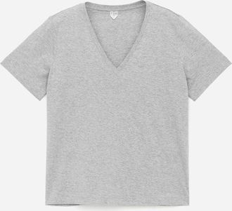 Arket T-Shirt Mit V-Ausschnitt -Grau