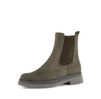 Gabor Damen Chelsea Boots, Frauen Stiefeletten,uebergangsschuhe,uebergangsstiefel,Schlupfstiefel,flach,Stiefel,Oliv (EL. Uni),40 EU / 6.5 UK