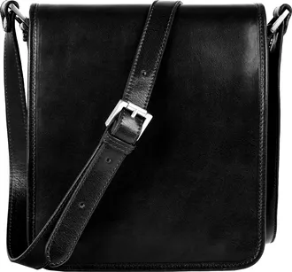 Time Resistance Schultertasche aus Leder Herren - Messenger Bags - Umhängetasche Herren - Elegante Ledertasche - Herren Tasche