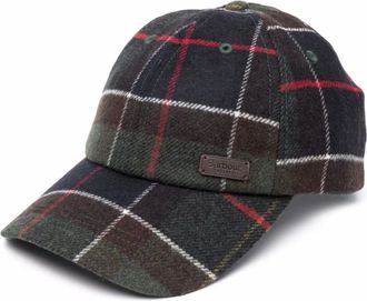 Barbour Homme, Accessoires, Multicolore, Taille: ONE Size Chapeau en Mélange de Laine Tartan avec Logo