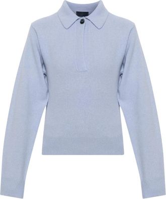 Haikure Woll-Polo Ash - - Tops - Damen - Blau - XS