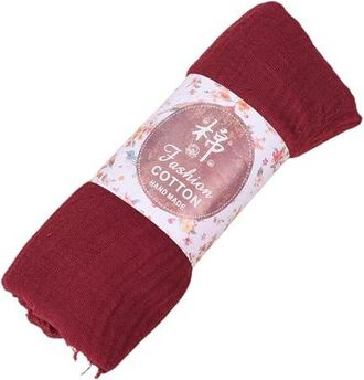 Generic Foulard mignon en coton respirant grande taille pour femme musulmane tour de cou &eacute;charpe ch&acirc;le petite &eacute;charpe, bordeaux, taille unique
