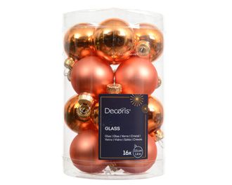 Kaemingk Weihnachtskugeln Glas 3,5cm 16 St&uuml;ck - matt & gl&auml;nzend - Kleine Christbaumkugeln Weihnachtsbaumkugeln f&uuml;r Weihnachten - Christbaumschmuck & Weihnachts