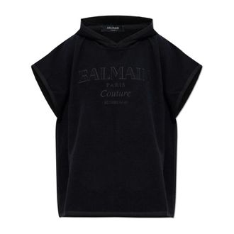 Balmain Baumwollponcho - - Swimwear - Damen - Schwarzk - S