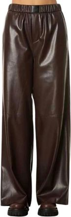 Isabelle Blanche Femme, Pantalons, Brun, Taille: 44 FR Pantalone in ecopelle