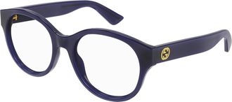 Gucci Runde optische Fassung - - Accessories - unisex - Blau - 53 MM