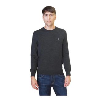 Ralph Lauren Leichter Merino-Wollpullover mit Rundhalsausschnitt - - Knitwear - Herren - Grau - M