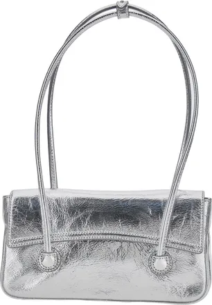 Margesherwood Metallic Leather Shoulder Bag - Silver