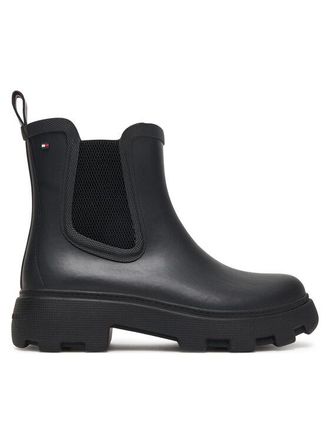 Tommy Hilfiger Gummistiefel Flag Ankle Warm Lining FW0FW08974 Schwarz