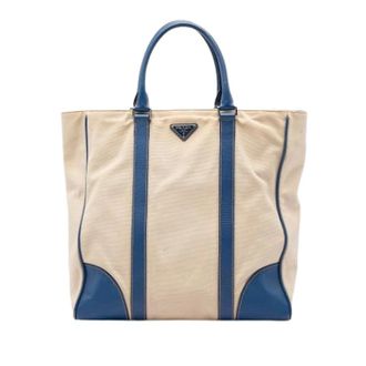 Prada Sac Cabas Pre-owned en Toile - Femme - Pre-owned - Beige - Taille: ONE Size