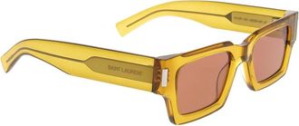 Saint Laurent SL 572S Rechteckige Sonnenbrille - - Accessories - unisex - Braun - ONE SIZE