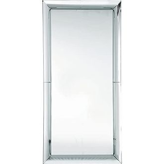 Kare Design Design Spiegel Soft Beauty Silber, Wandspiegel, Wandspiegel für Wohnzimmer, Schlafzimmer, Flur, Ganzkörperspiegel, Ankleidespiegel, Dekospiegel, (H/B/