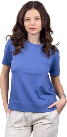 Gran Sasso Femme, Pulls, Violet, Taille: 42 FR Maille &agrave; col rond