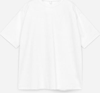 Arket OPAL Interlock-T-Shirt -Weiß