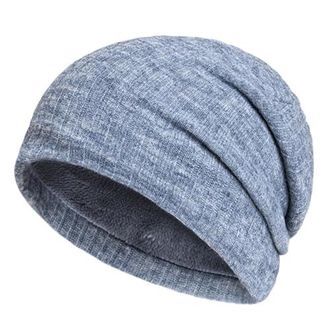 Generic Bonnet en cachemire pour homme et femme - Bonnet dhiver chaud en tricot - Ray&eacute; &agrave; lext&eacute;rieur - Chapeau froid - Bonnet en laine - Tour de t&ecirc;te - Ensembl