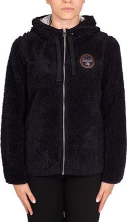 Napapijri Sweat-shirt Femme Turnage Colorblock en Sherpa, Noir, XL