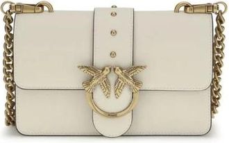 Pinko Pinko, Femme, Sacs, Beige, Taille: ONE Size Bos Taurus Shoulder Bag