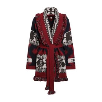 Alanui Cardigan Icon Jacquard - Femme - Pulls - Rouge - Taille: 38 FR