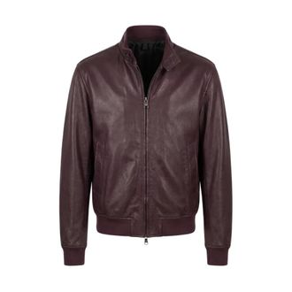 Tagliatore Ice Leather Jacket - - Jackets - Herren - Rot - XL