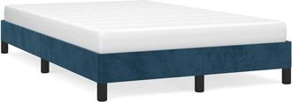 vidaXL Bettgestell ohne Matratze Dunkelblau 120x190 cm Samt Vidaxl