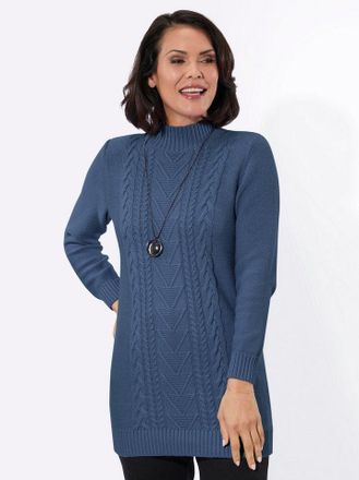 Witt Strickpullover Longpullover Langarm Ripp, Strukturstrick