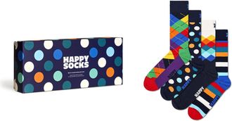Happy Socks Unisex 4-pack Multi-color Gift Set, Multi, 41-46 EU