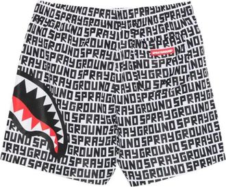 Sprayground Sprayground, Homme, Maillots de bain, Blanc, Taille: L Shark Central Infinity Swim Trunks