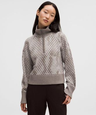 lululemon Haut demi-zippé en laine mérinos Collection SLNSH pour Femmes - Taille XS