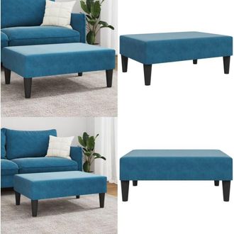vidaXL Fußhocker Blau 77x55x31 cm Samt - Samtsessel - Hocker Blau - Beistelltisch - Couchtisch - Fusshocker - Home & Living