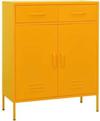 vidaXL Lagerschrank Senfgelb 80x35x101,5 cm Stahl - Vidaxl