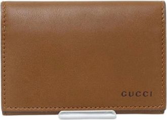 Gucci Porte-cartes Pre-owned - Femme - Pre-owned - Brun - Taille: ONE Size