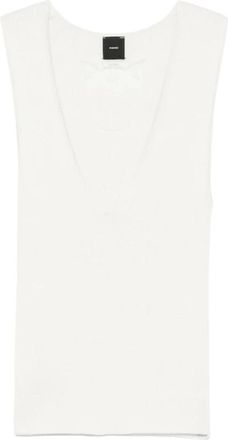 Pinko Pinko, Femme, Pulls, Blanc, Taille: 42 FR V-neck Tricots