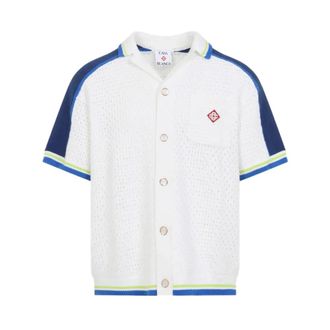Casablanca Mss26Kw131001 Kurzarmhemd - - Shirts - Herren - Wei&szlig; - L