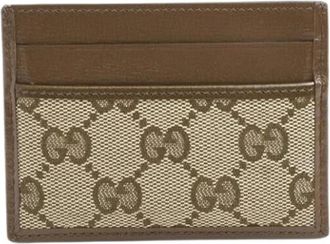 Gucci unisex, Pre-owned, Brun, Taille: ONE Size Portefeuille en Toile Pr&eacute;-owned