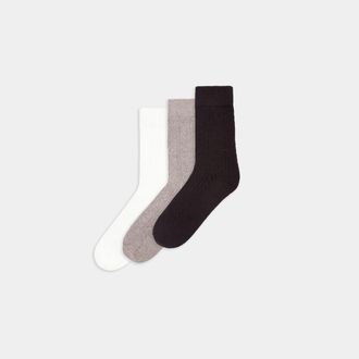 Lounge Pointelle Socks (3-Pack) - Multi - S-M