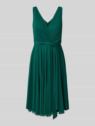 Troyden Collection Knielanges Cocktailkleid in Wickel-Optik