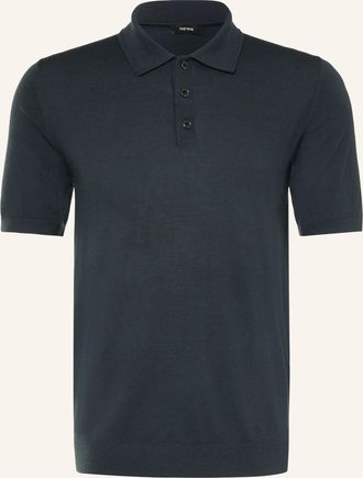 Reiss Reiss Strick-Poloshirt Manor grau