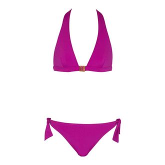 Balmain Femme, Maillots de bain, Violet, Taille: 36 FR Maillot de bain deux pi&egrave;ces avec logo PB