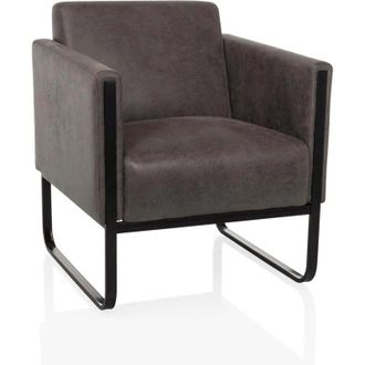 hjh OFFICE [NEUWERTIG] B-Ware Hjh Office Loungesessel Aruba Retro Kunstleder Mit Armlehnen M&ouml;bel Sitzm&ouml;bel