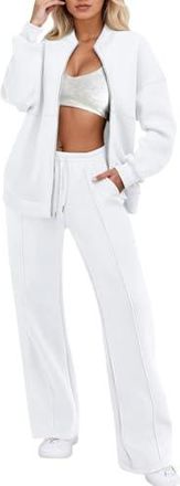 Generic Tailleur Pantalon Femme Chic Beige Fluide Combinaison Marine Solde Ample Evase Electrique Couleur Voilee Forte Reflechissant Pince Bicolore Smiley Jac