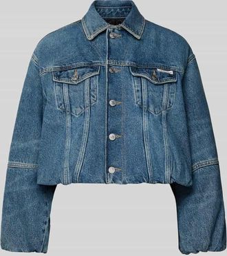 Calvin Klein Jeans Cropped Jeansjacke mit Knopfleiste