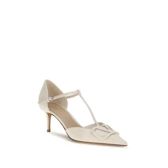 Valentino Garavani Womens Pump Beige Calf Leather Bos