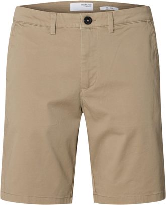 Selected Selected Homme Herren Slhslim-Miles Flex Noos Chinoshorts, Greige, XL EU