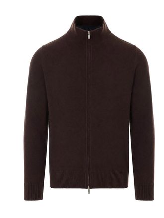 Alpha Studio Pull Col Roul&eacute; - Marron
