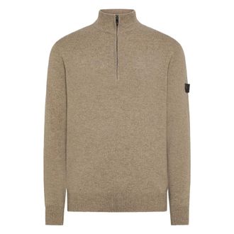 Peuterey Pullover mit halbem Rei&szlig;verschluss - - Knitwear - Herren - Beige - XL