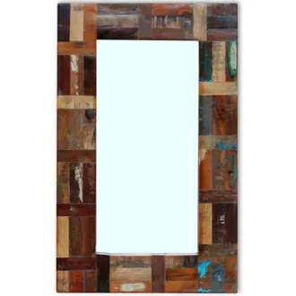 vidaXL vidaXL Spiegel Altholz 80x50 cm