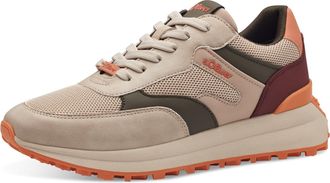 s.Oliver Damen Sneaker flach mit Schnürsenkeln Sportlich, Beige (Beige Comb), 36 EU